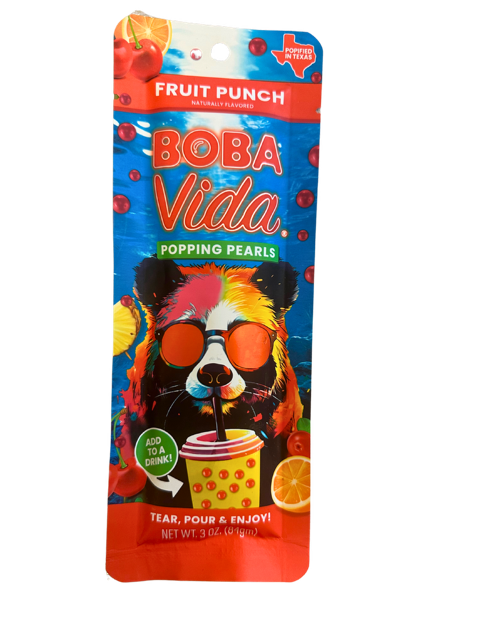 Boba Vida Popping Pearls 3oz Bag Fruit Punch — b.a. Sweetie Candy Store