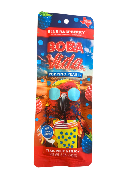 Boba Vida Popping Pearls 3oz Bag Super Blue Raspberry — b.a. Sweetie ...
