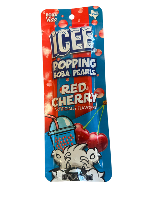 Boba Vida Popping Pearls 3oz Bag ICEE Cherry — b.a. Sweetie Candy Store