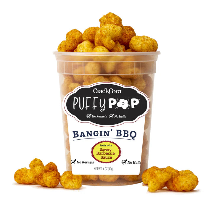 Crack Corn Puffy Pop 3oz Tub Bangin' BBQ — b.a. Sweetie Candy Store