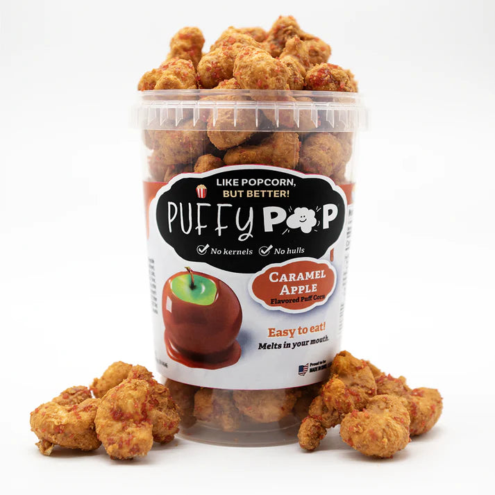 Crack Corn Puffy Pop 4.23oz Tub Caramel Apple — b.a. Sweetie Candy Store