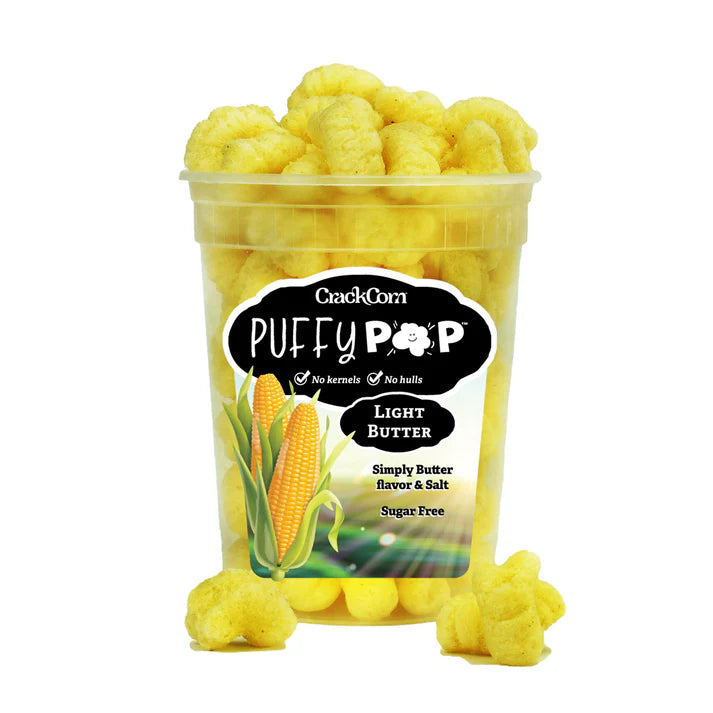 Crack Corn Puffy Pop 3oz Tub Light Butter — b.a. Sweetie Candy Store