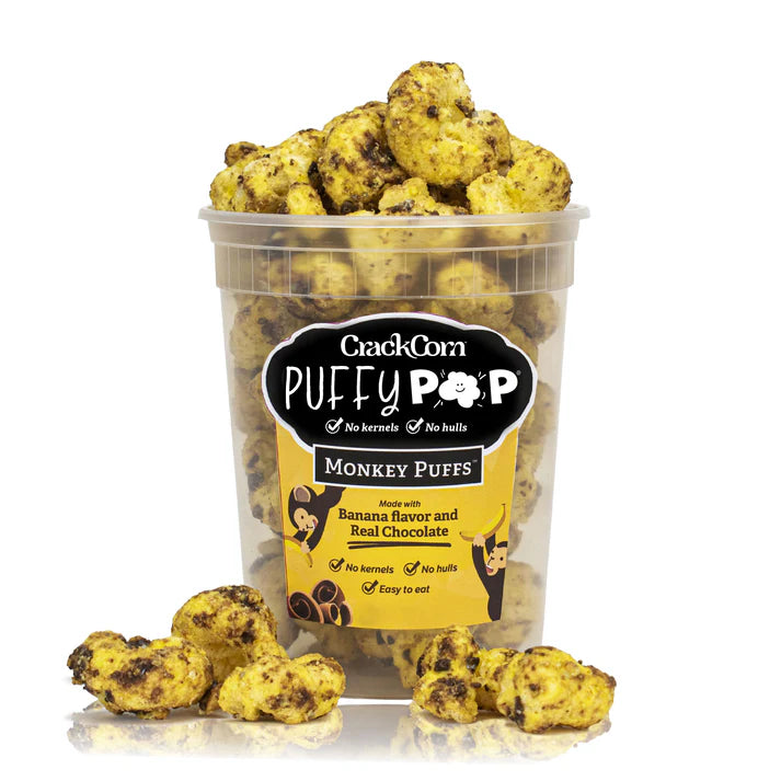 Crack Corn Puffy Pop 4oz Tub Monkey Puffs — b.a. Sweetie Candy Store