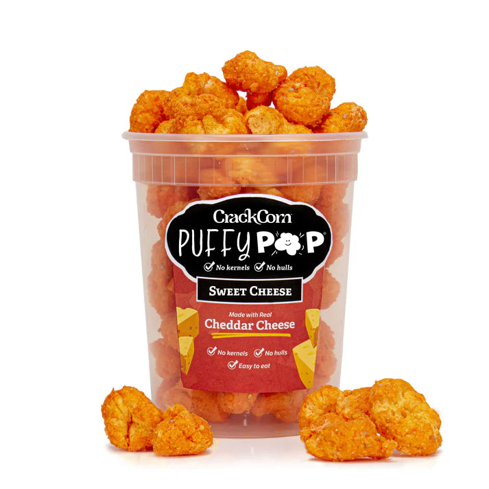 Crack Corn Puffy Pop 4oz Tub Sweet Cheese — b.a. Sweetie Candy Store