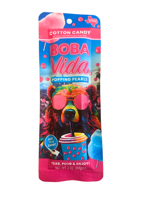 Boba Vida Popping Pearls 3oz Bag Super Cotton Candy — b.a. Sweetie ...