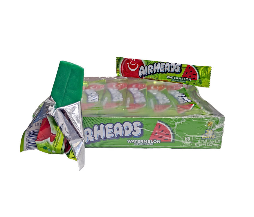 Airheads Watermelon .55oz Bar or 36 Count Box — b.a. Sweetie Candy Store