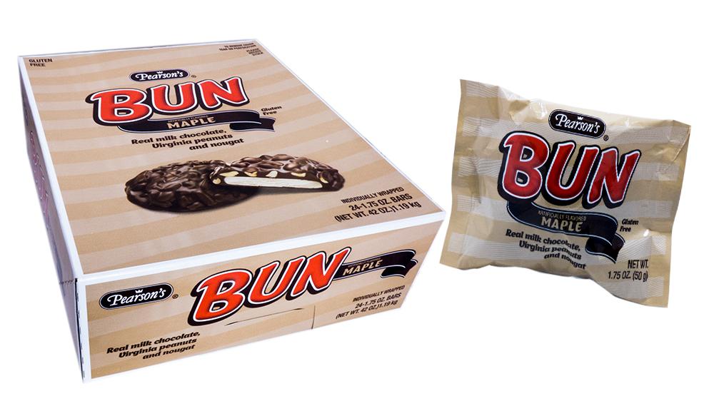 Bun Bar Maple 1.75oz Bar or 24 Count Box — b.a. Sweetie Candy Store