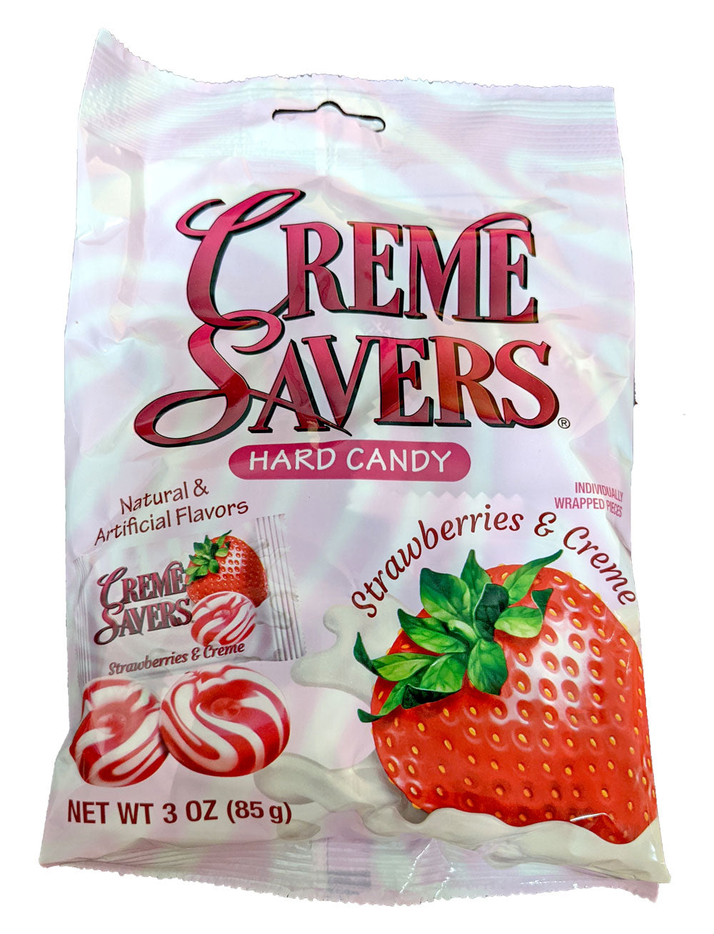 Creme Savers Strawberries and Creme 3oz Bag — b.a. Sweetie Candy Store