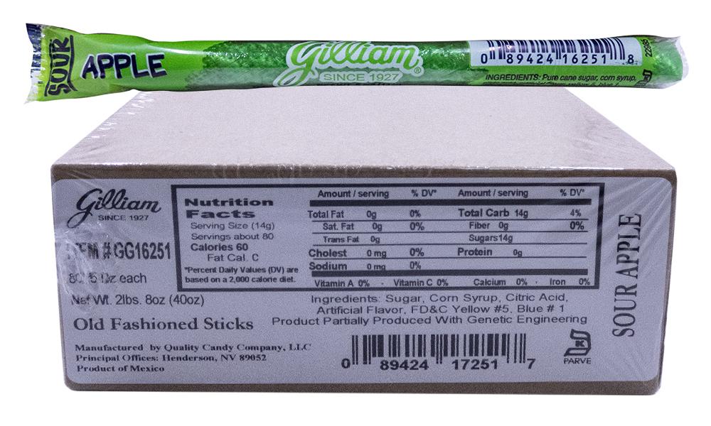 Candy Apple Nutrition Label