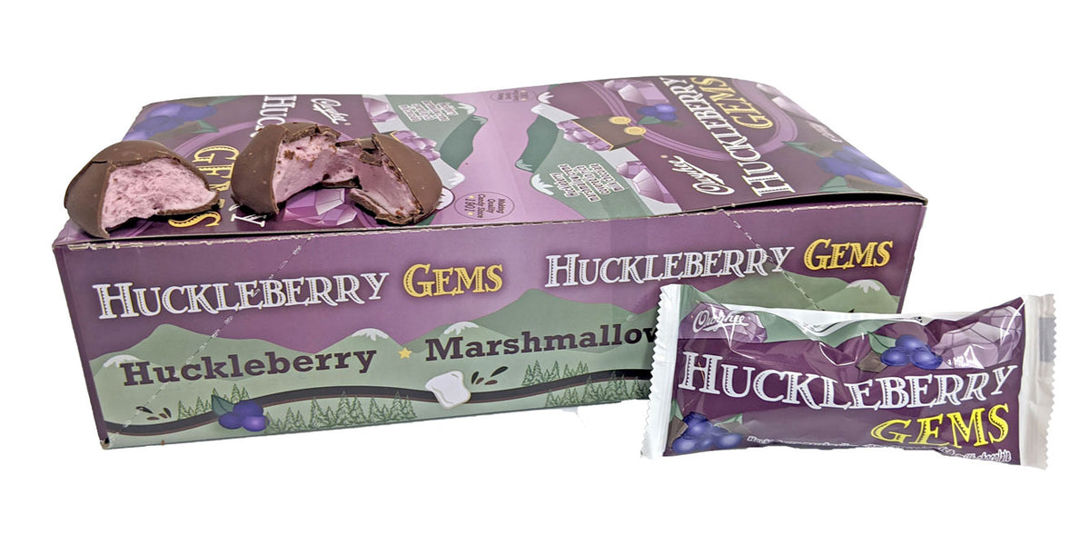 Huckleberry Gems 1.2oz Candy Bar or 18 Count — b.a. Sweetie Candy Store