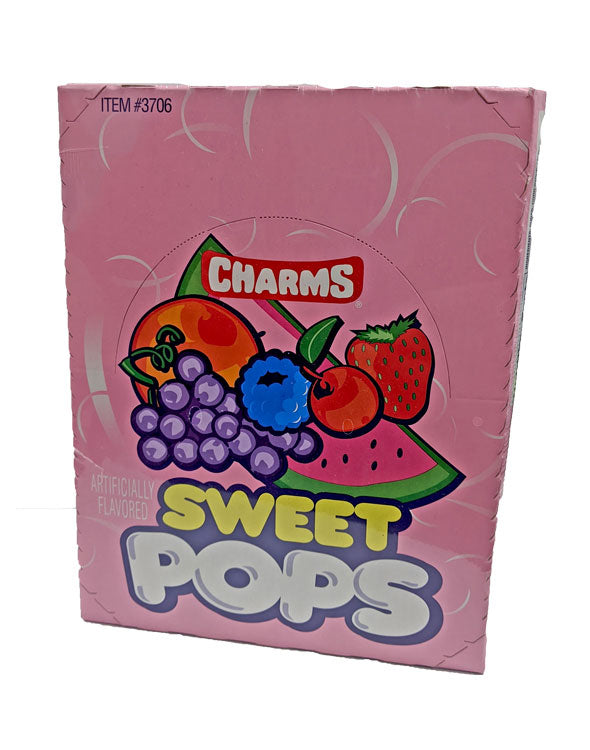 Charms .625oz Sweet Pops 48 Count Box — b.a. Sweetie Candy Store