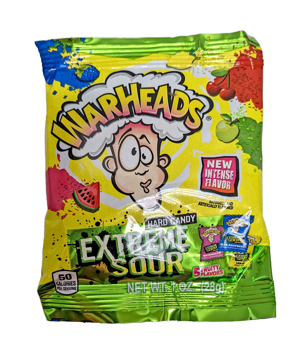 Warheads Hard Candy 1oz Bag Assorted Sour — b.a. Sweetie Candy Store