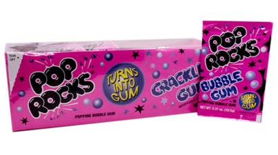 Pop Rocks Bubble Gum .33oz Pack or 24 Count Box — b.a. Sweetie Candy Store