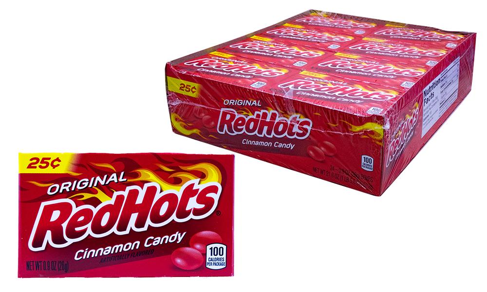 DISCONTINUED ITEM - Red Hots .9oz Box or 24 Count Pack — b.a. Sweetie ...