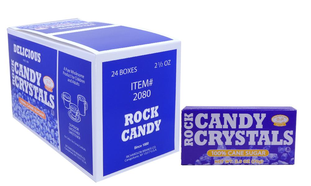 Rock Candy 2.5oz Box or 24 Count Case White Crystals — b.a. Sweetie ...